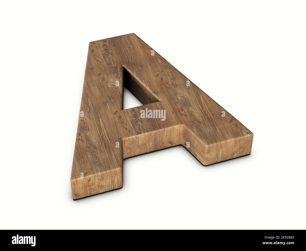 Wood letter A on a white background. 3d illustration Stock Photo - Alamy