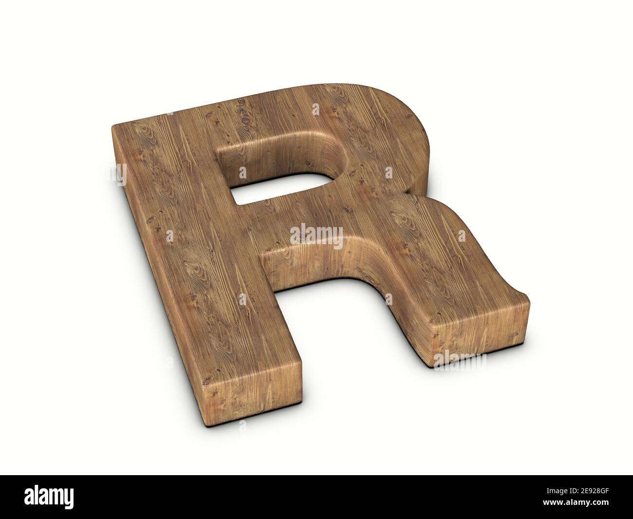 Wood letter R on a white background. 3d illustration Stock Photo - Alamy