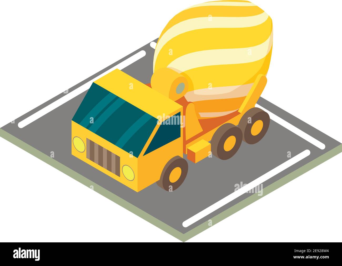 Cement truck icon. Isometric illustration of cement truck vector icon ...
