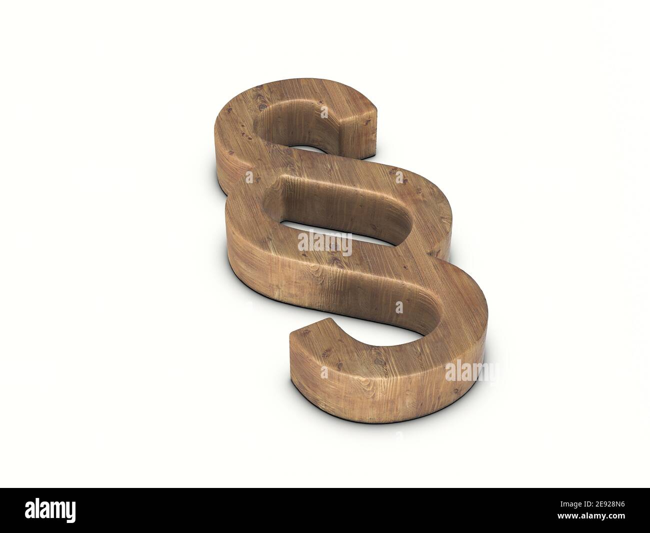 Wood section symbol on a white background. 3d illustration Stock Photo ...