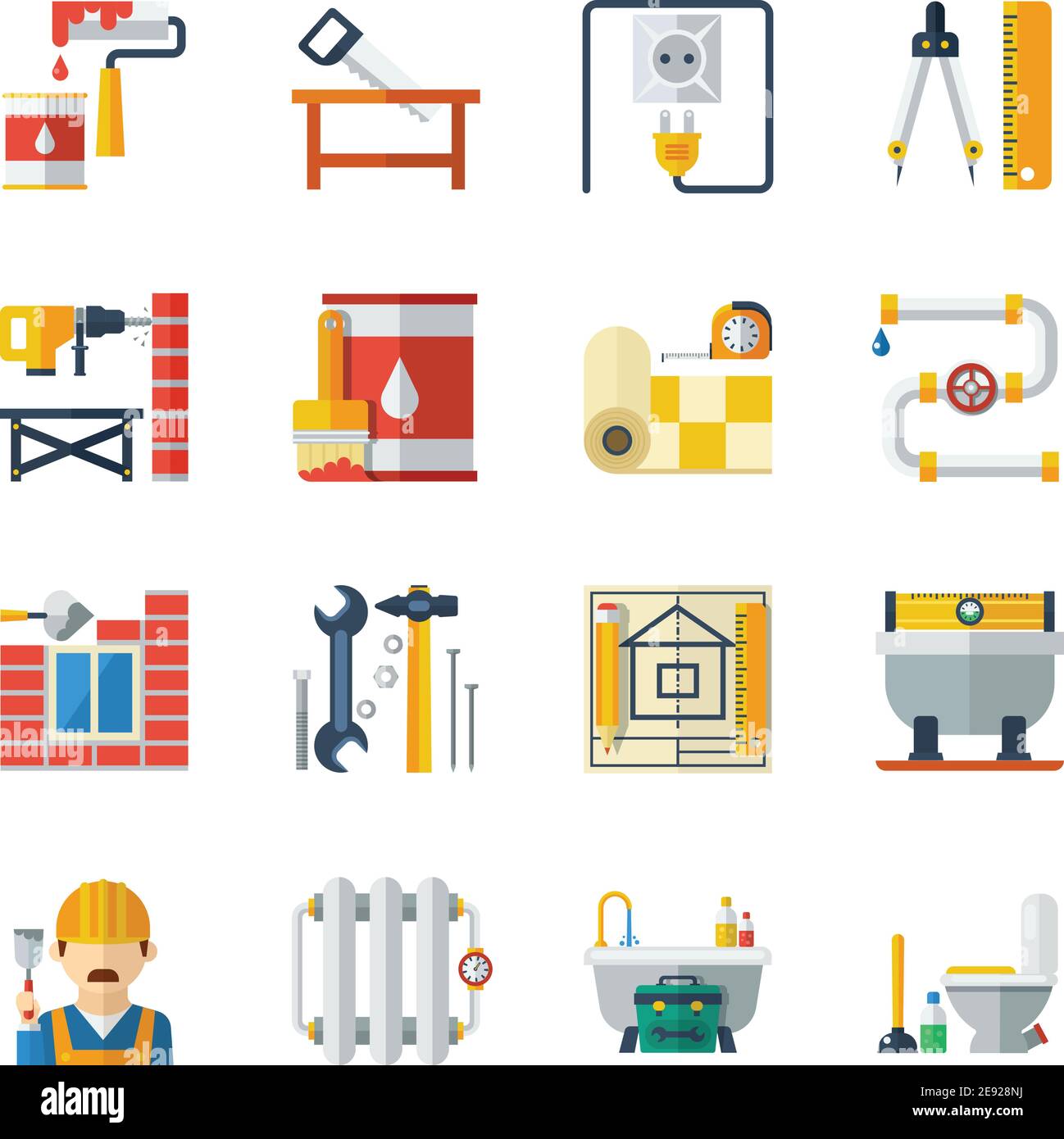 Renovation utensils Stock Vector Images - Alamy