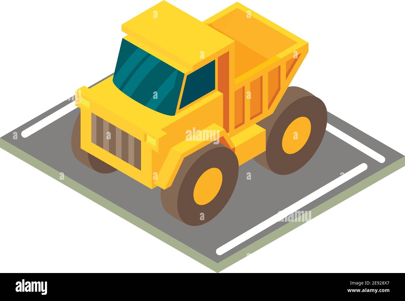 Mining truck icon. Isometric illustration of mining truck vector icon ...