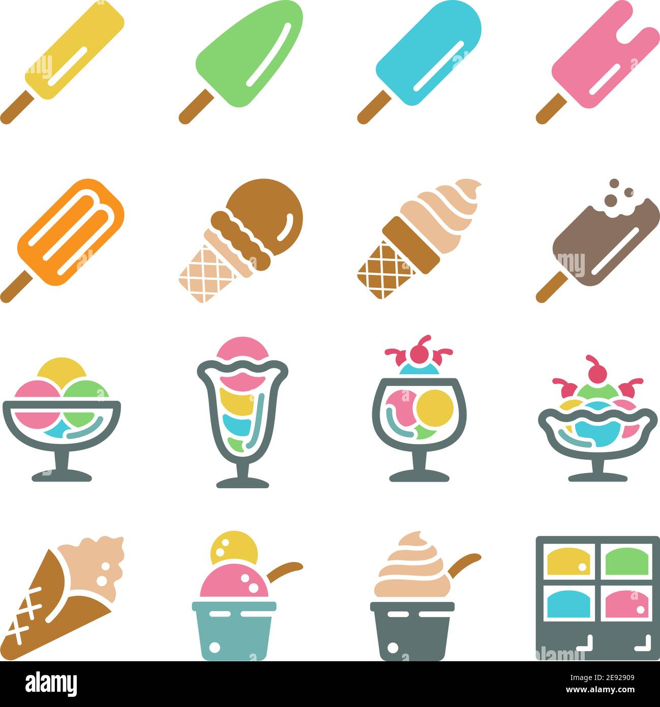 Soft serve ice cream vector vectors hi-res stock photography and images ...