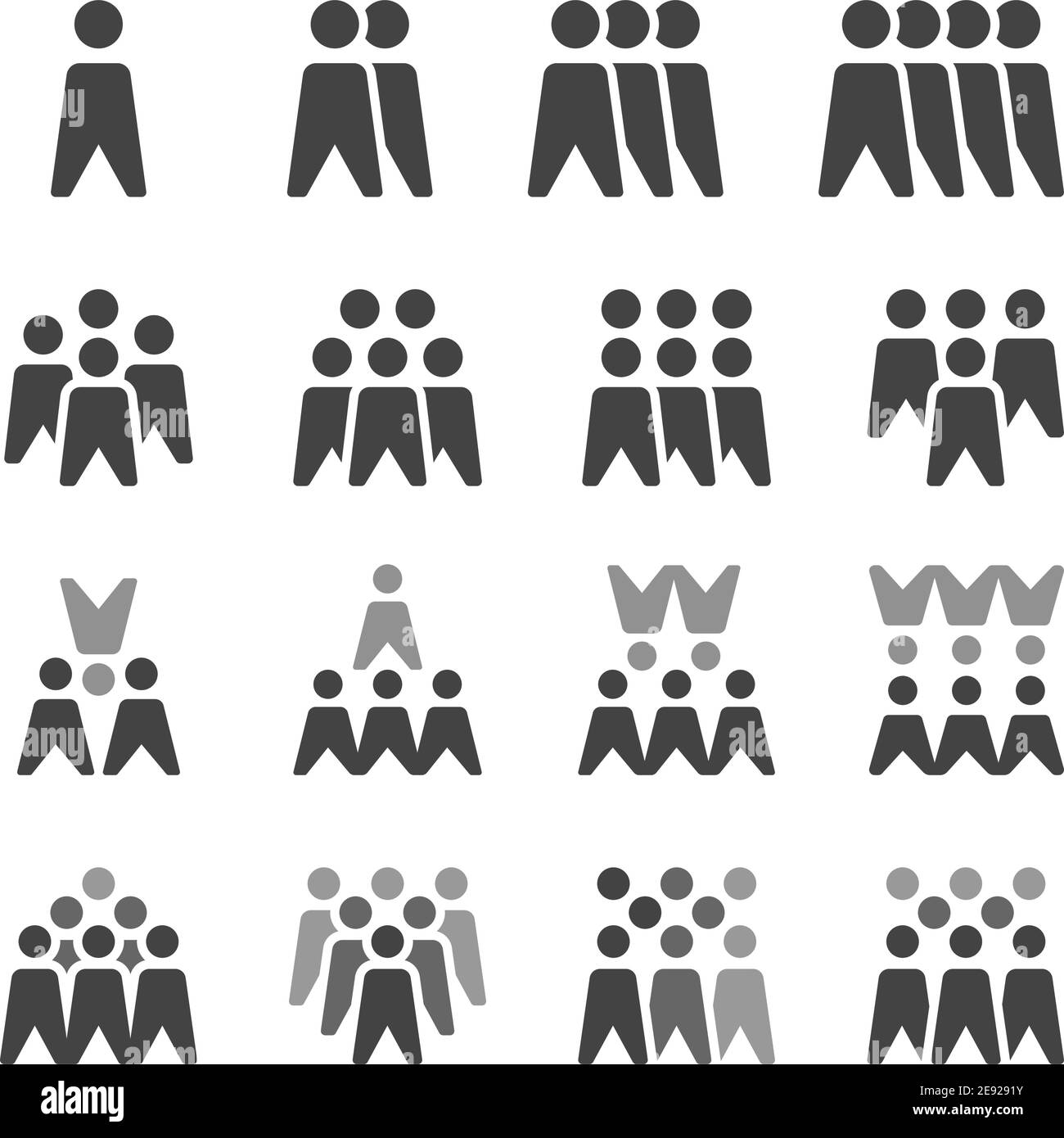 Crowd of people gathering symbol Stock Vector Images - Alamy