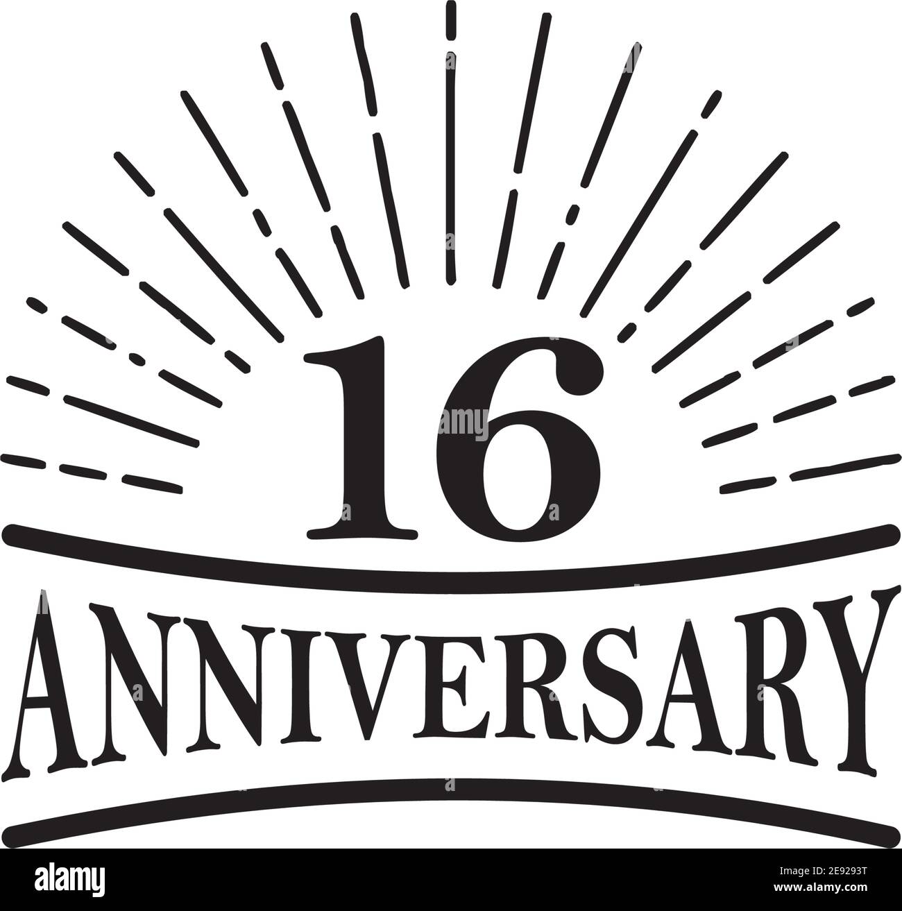 16 birthday logo hi-res stock photography and images - Alamy