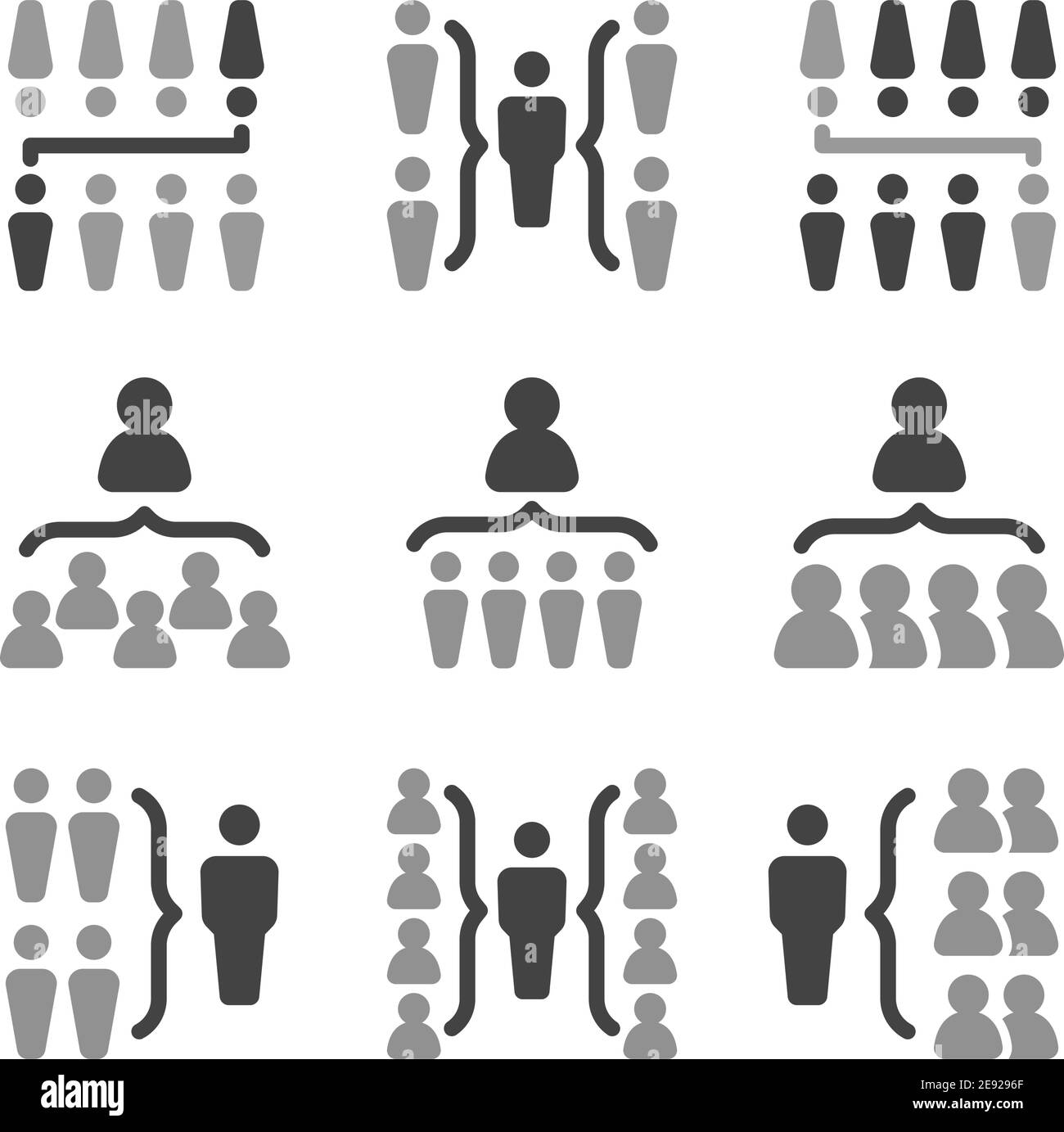 organization chart with people icon set,vector and illustration Stock ...