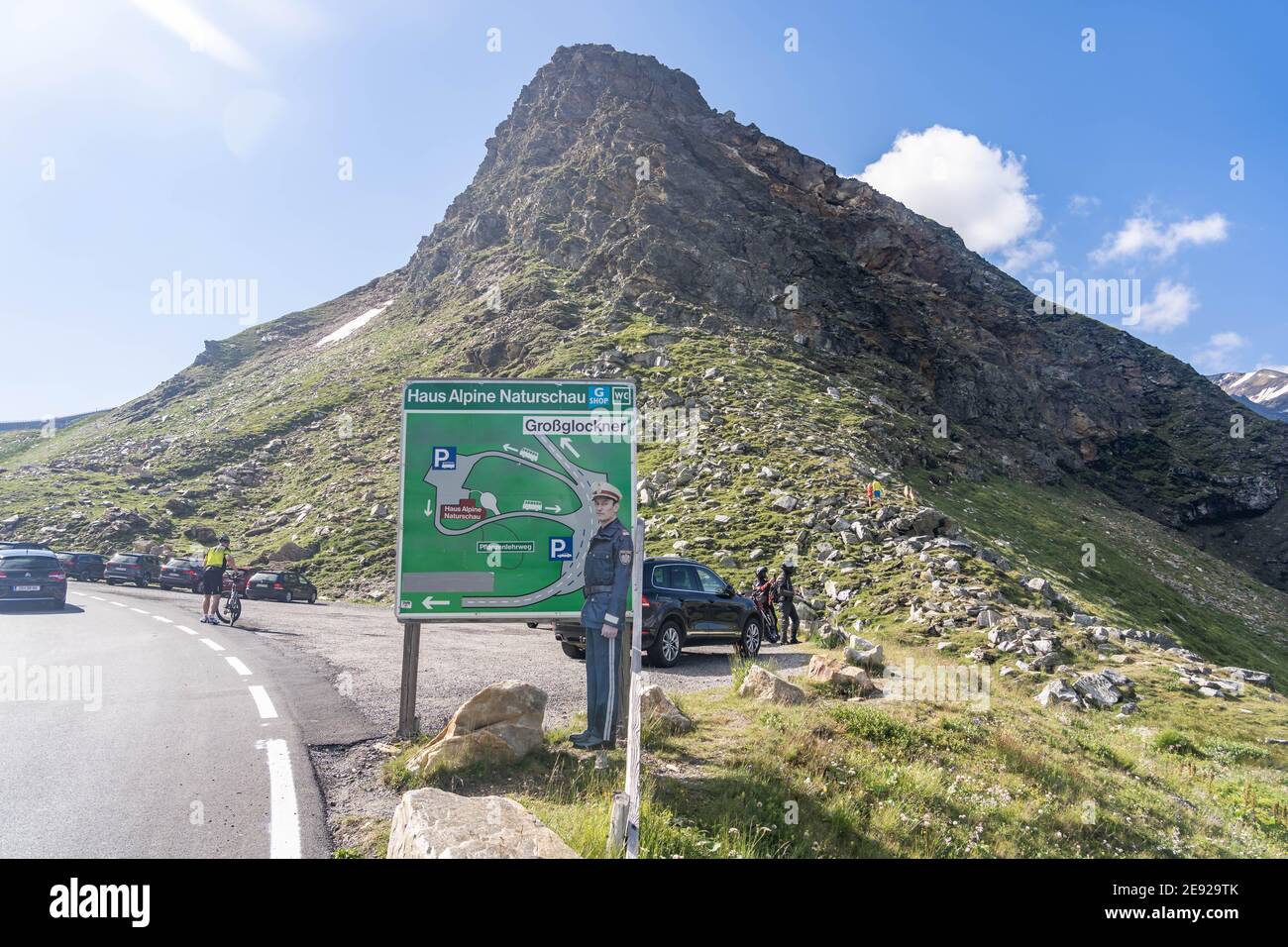 Grossglockner, Austria - Aug 8, 2020: High Alpine Road rest place map ...
