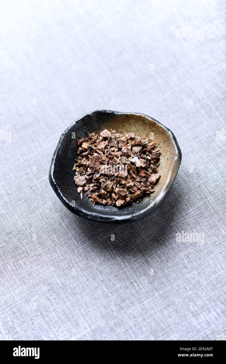 Dry root of Rhodiola rosea. Golden root, rose root. Healthy medical ...