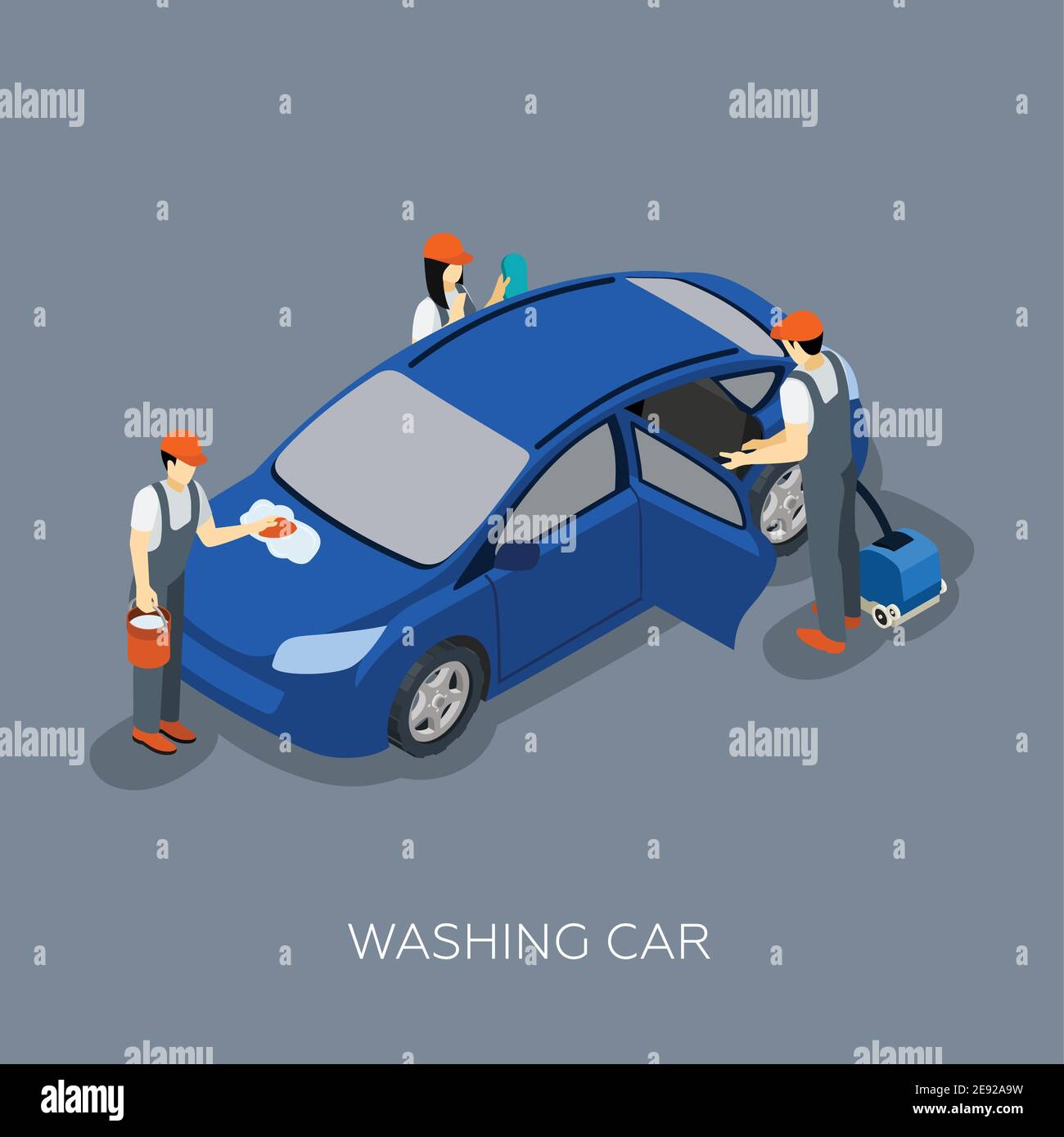 Professional car detailer Stock Vector Images - Alamy