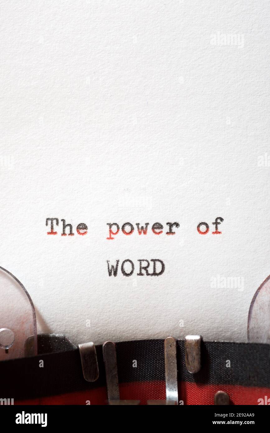 The power of word phrase written with a typewriter Stock Photo - Alamy
