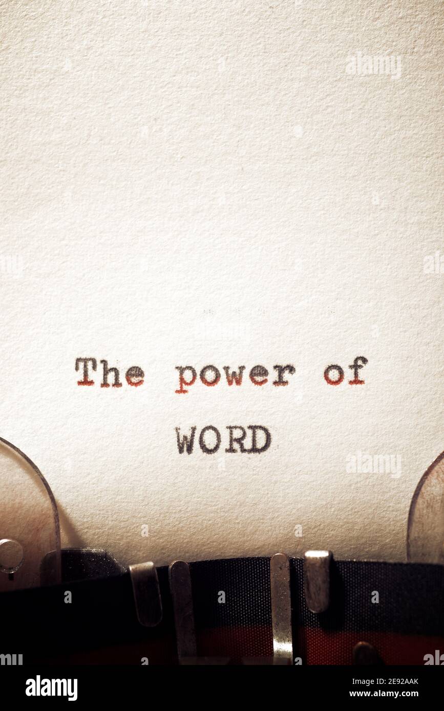 The power of word phrase written with a typewriter Stock Photo - Alamy