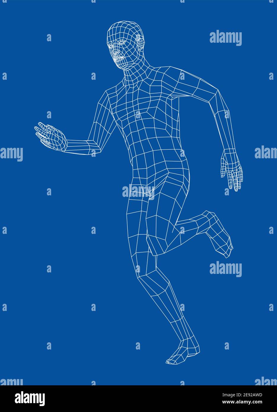 Wireframe running man. Vector Stock Vector Image & Art - Alamy