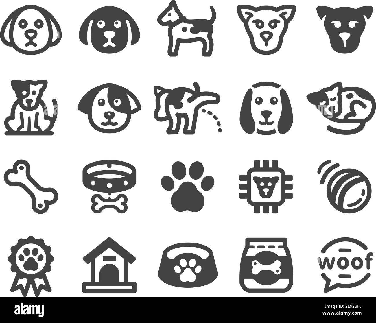 dog icon set,vector and illustration Stock Vector Image & Art - Alamy