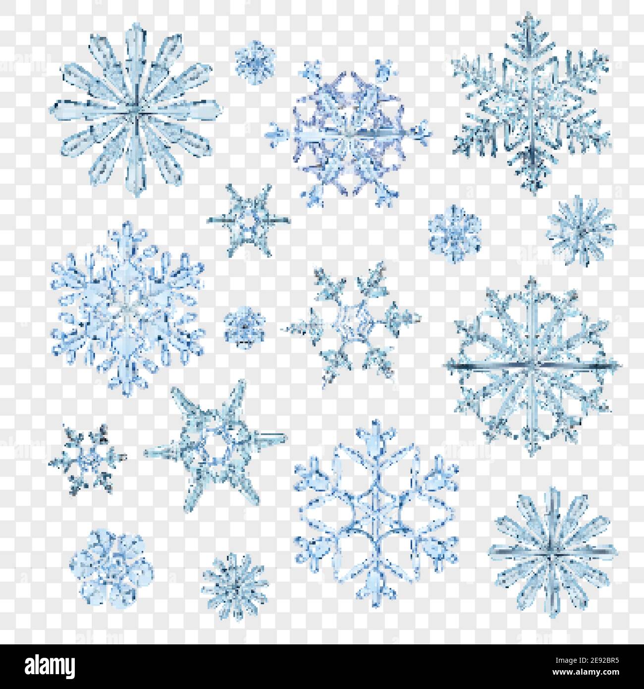 Realistic Snowflake With Transparent Background