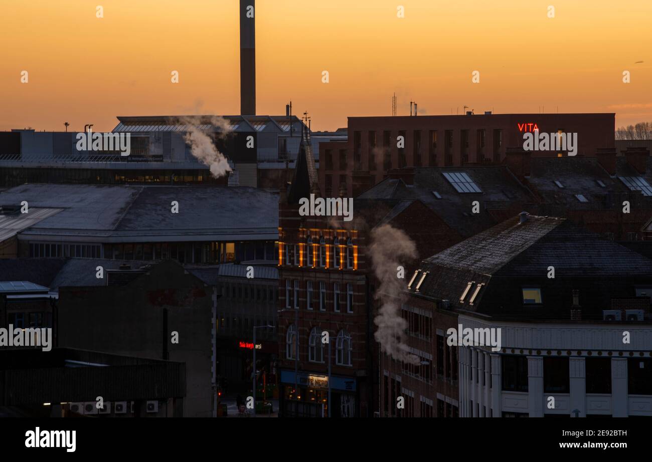 Nottingham england skyline city silhouette hi-res stock photography and ...