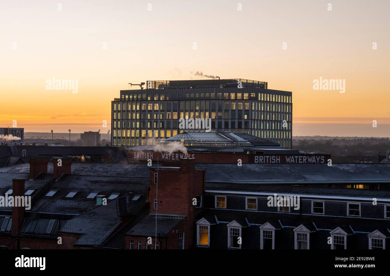 Sunrise over the South Side of Nottingham City, captured from the ...