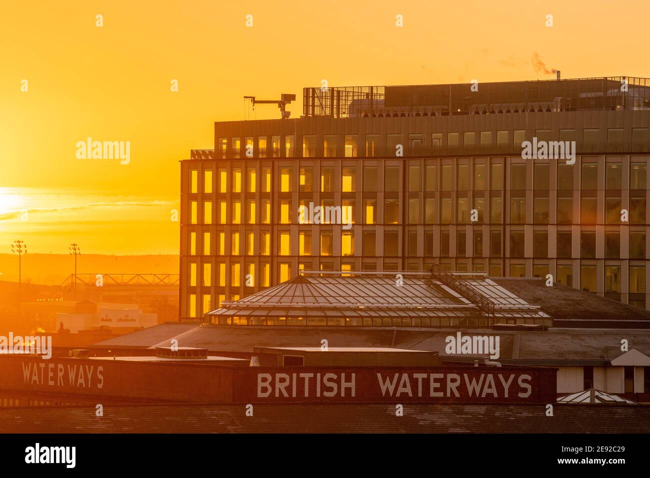 Sunrise over the South Side of Nottingham City, captured from the ...