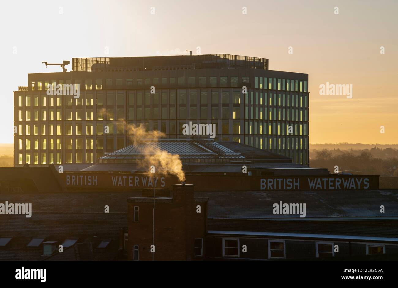 Sunrise over the South Side of Nottingham City, captured from the ...