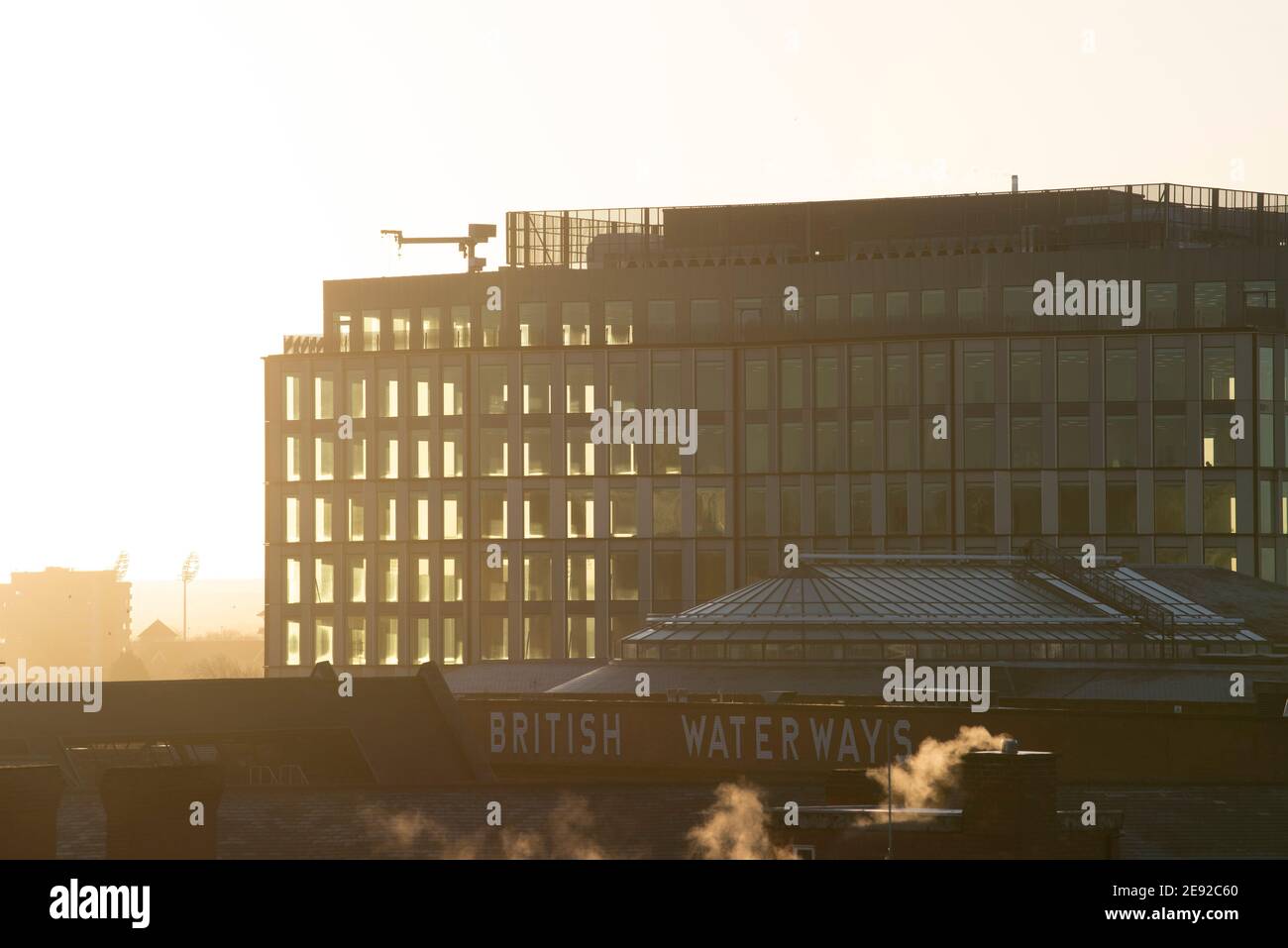 Sunrise over the South Side of Nottingham City, captured from the ...