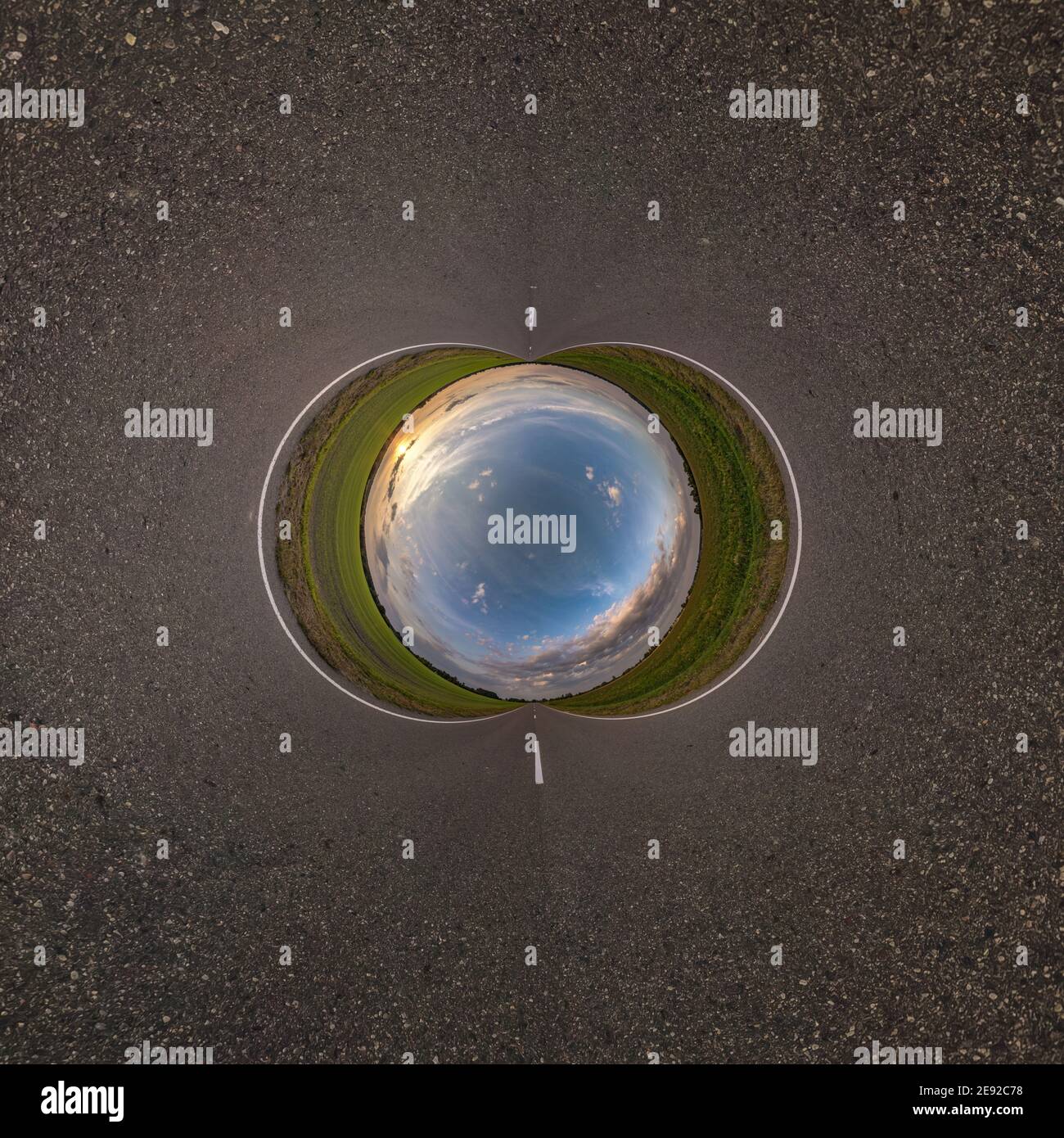 Inversion of blue little planet transformation of spherical panorama ...