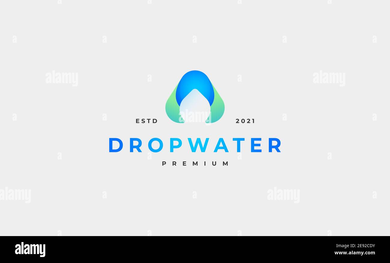letter A waterdrop logo vector design illustration Stock Photo - Alamy
