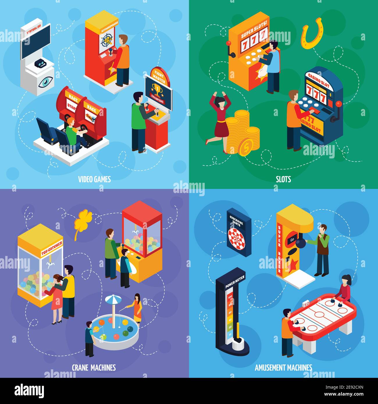 Claw crane machine games Stock Vector Images - Alamy