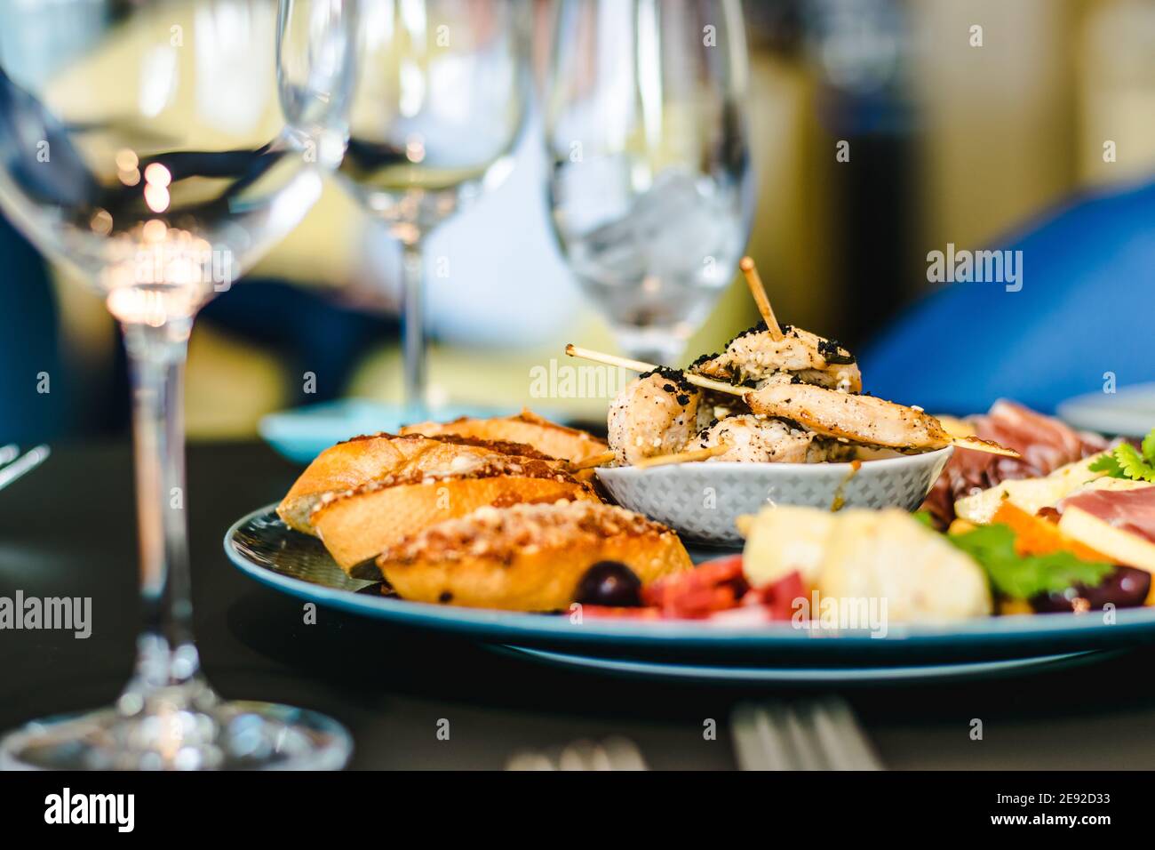 Food appetizers on restaurant table hi-res stock photography and images ...