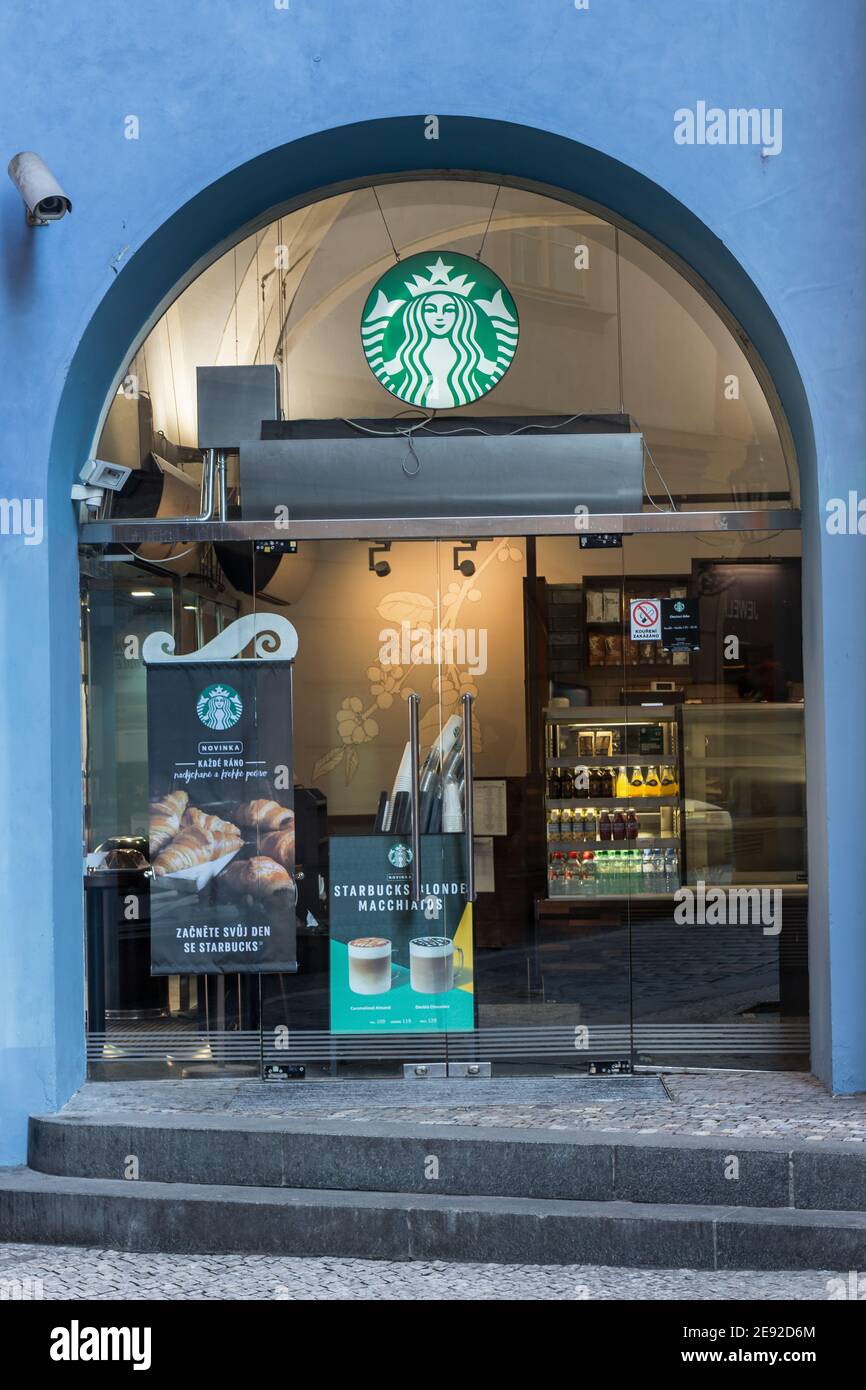 Starbucks coffee branch at Old Town Square on February 1st, 2021 in ...