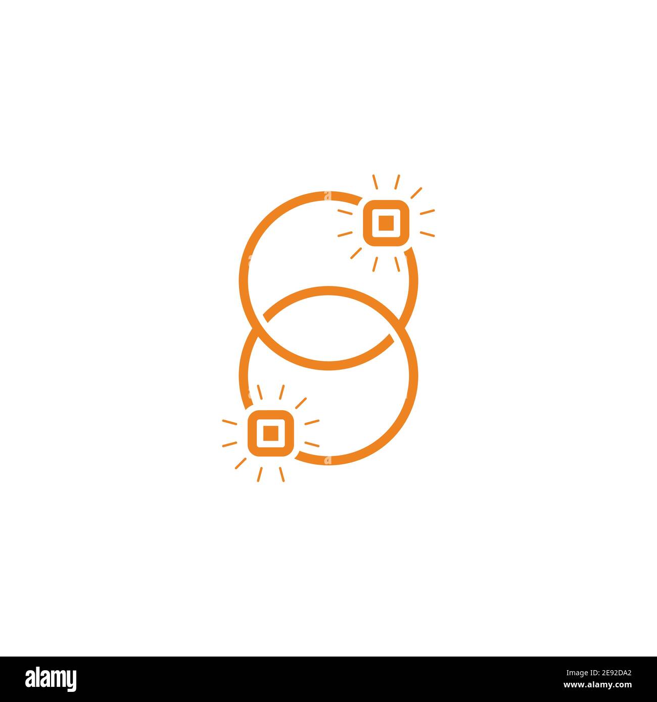 abstract number 8 linked rings design symbol logo vector Stock Vector ...