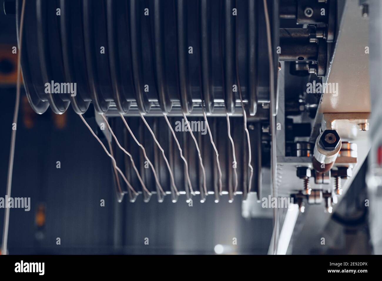 Production of cable wire at cable factory Stock Photo - Alamy