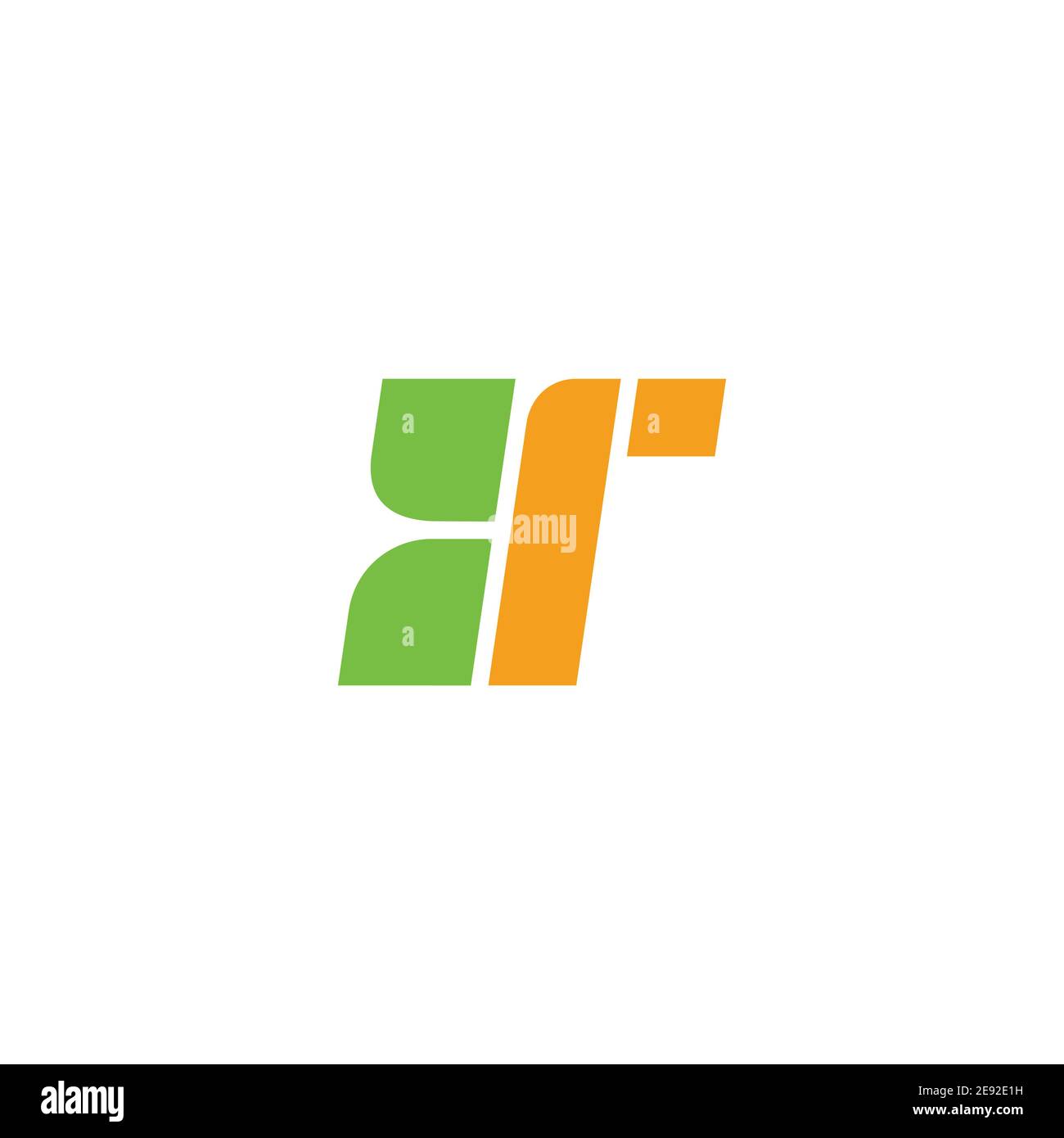 letter r abstract leaf green geometric logo vector Stock Vector Image ...