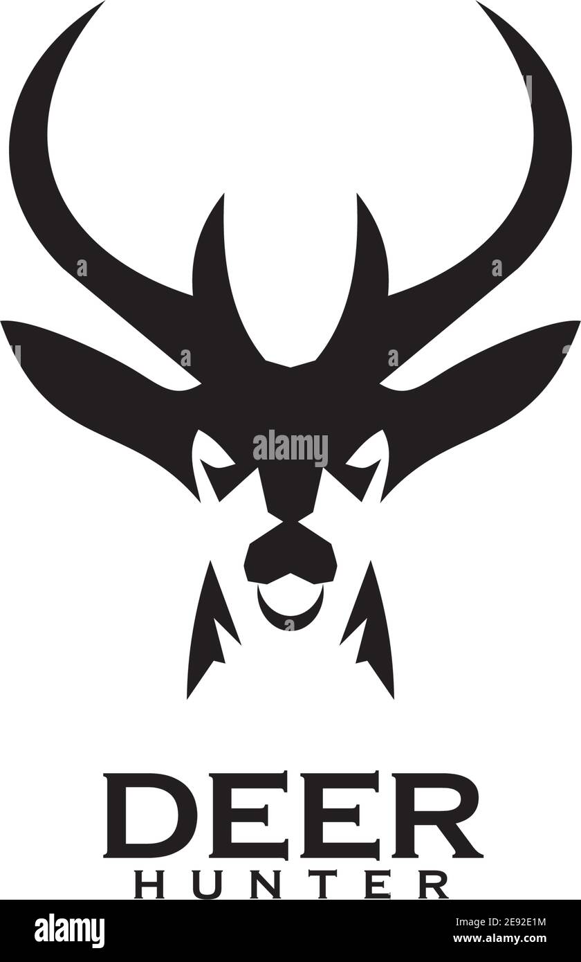 Deer hunter icon logo design vector template illustration Stock Vector ...