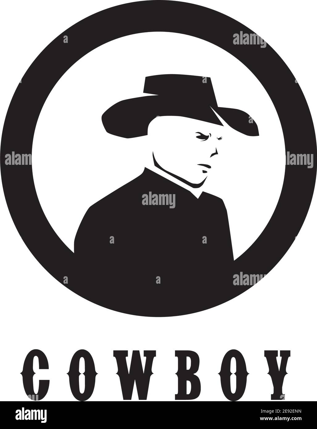 Cowboy logo design vector illustration template Stock Vector Image ...