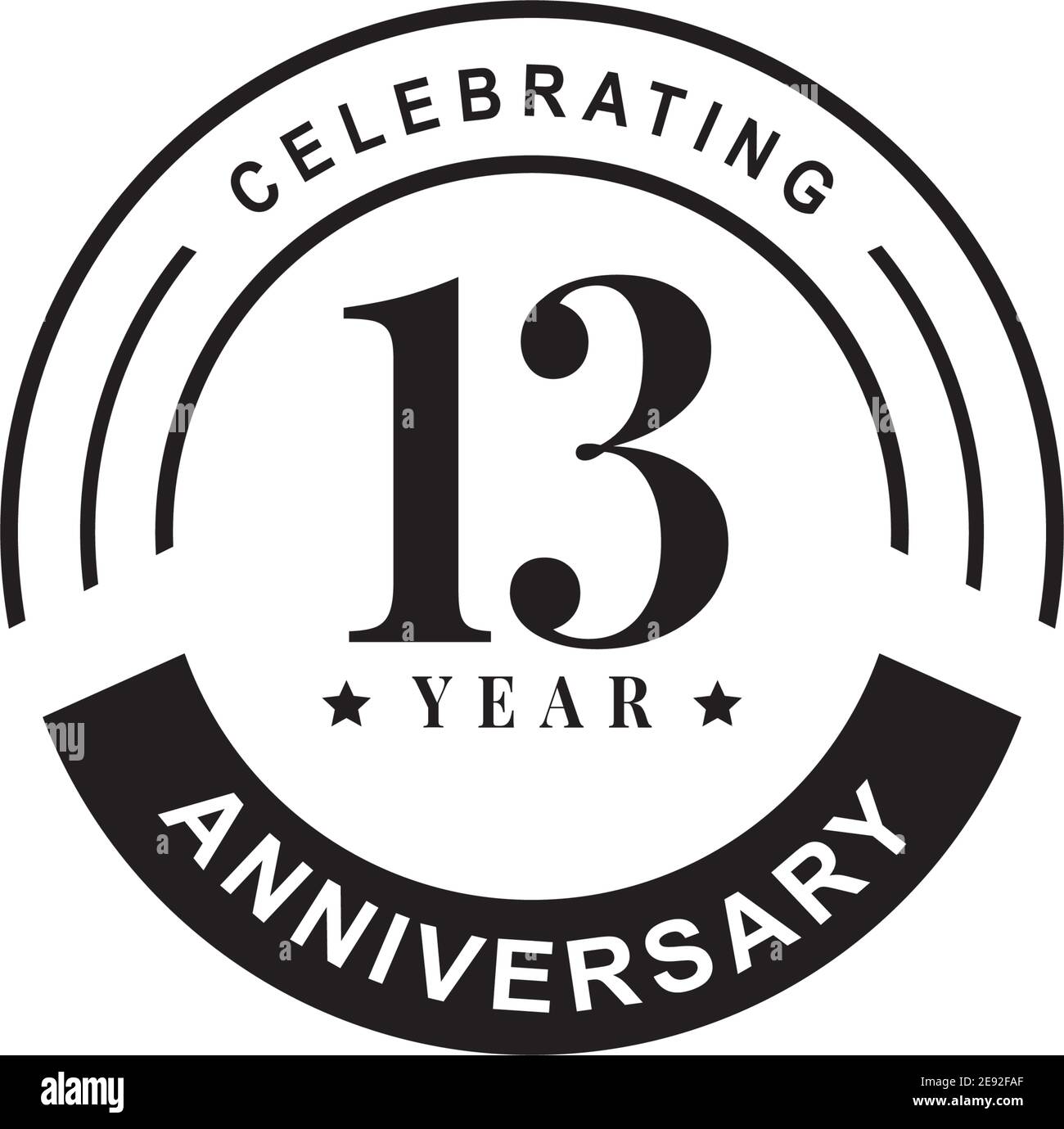 Number icon logo thirteen sign hi-res stock photography and images - Alamy