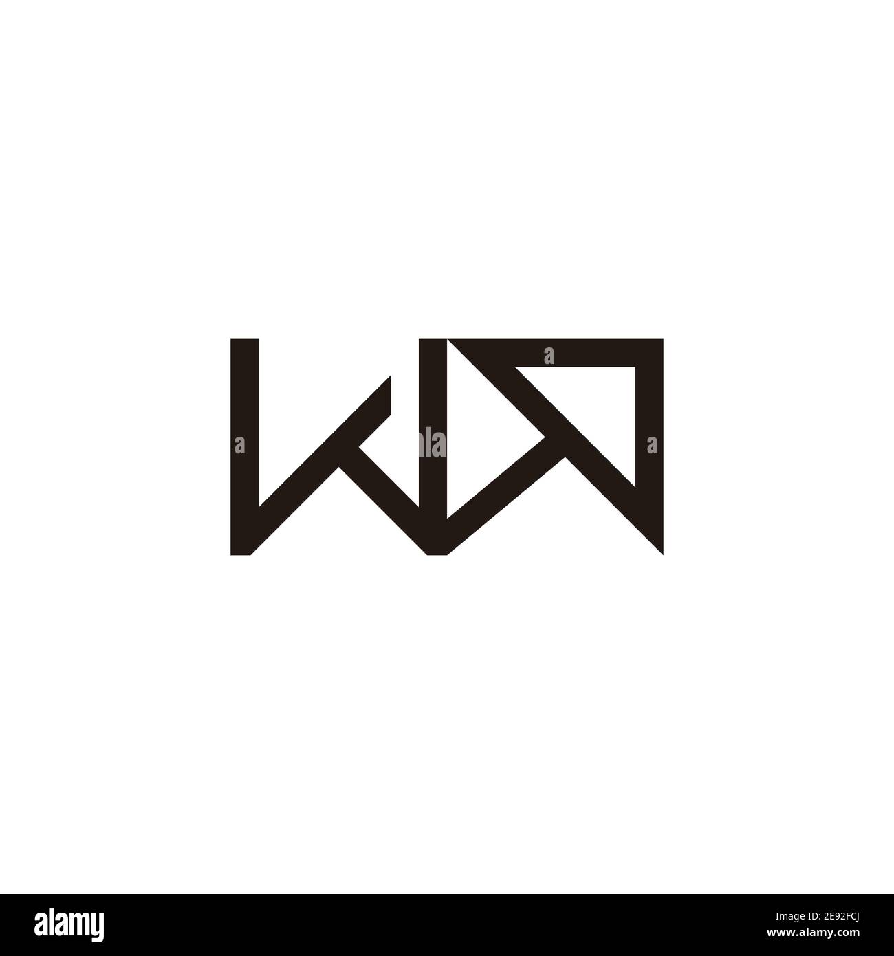 letter wa arrow up geometric logo vector Stock Vector Image & Art - Alamy