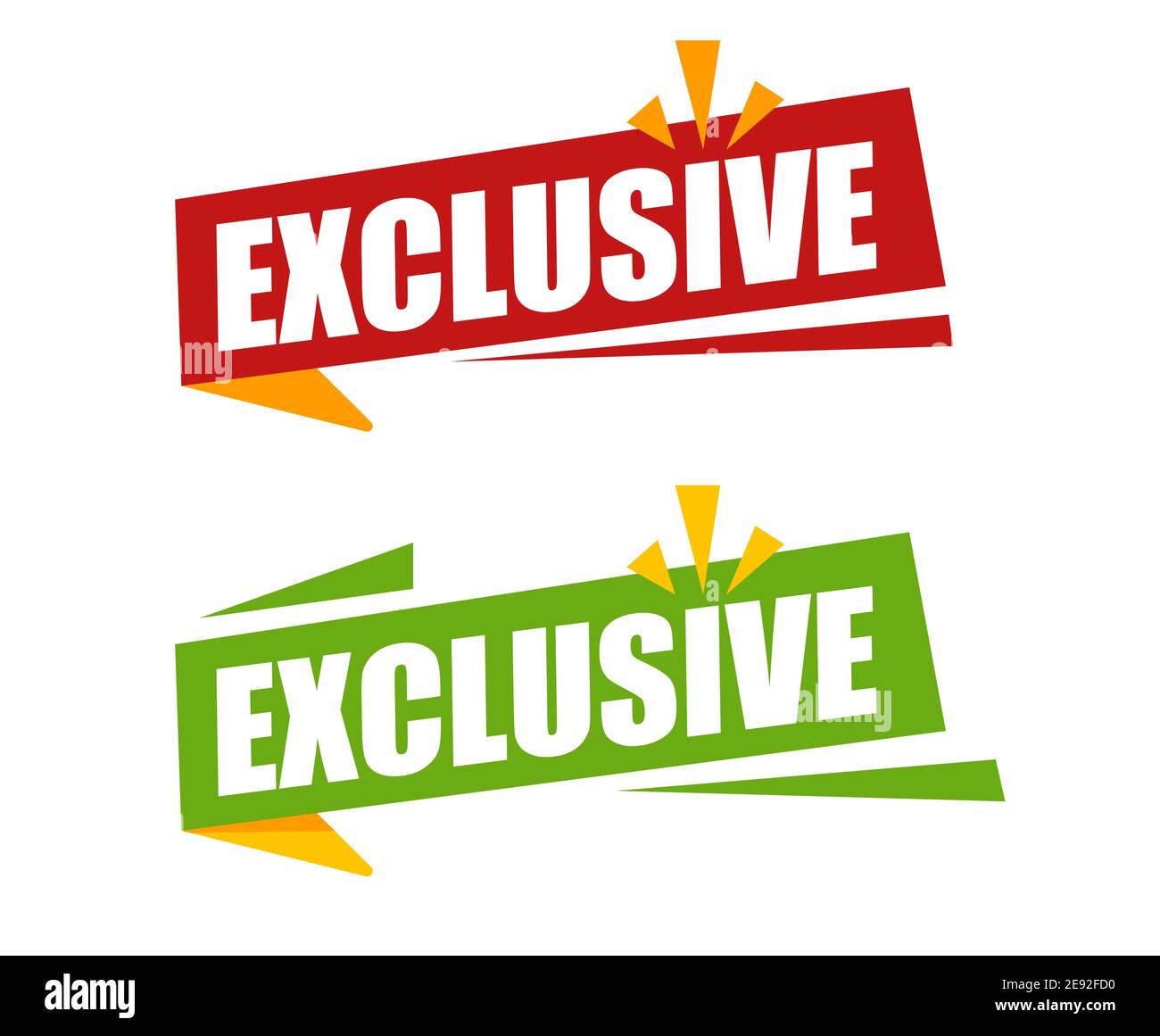 Banner ribbon exclusive. Speech bubble announcement. Promotion Icon ...