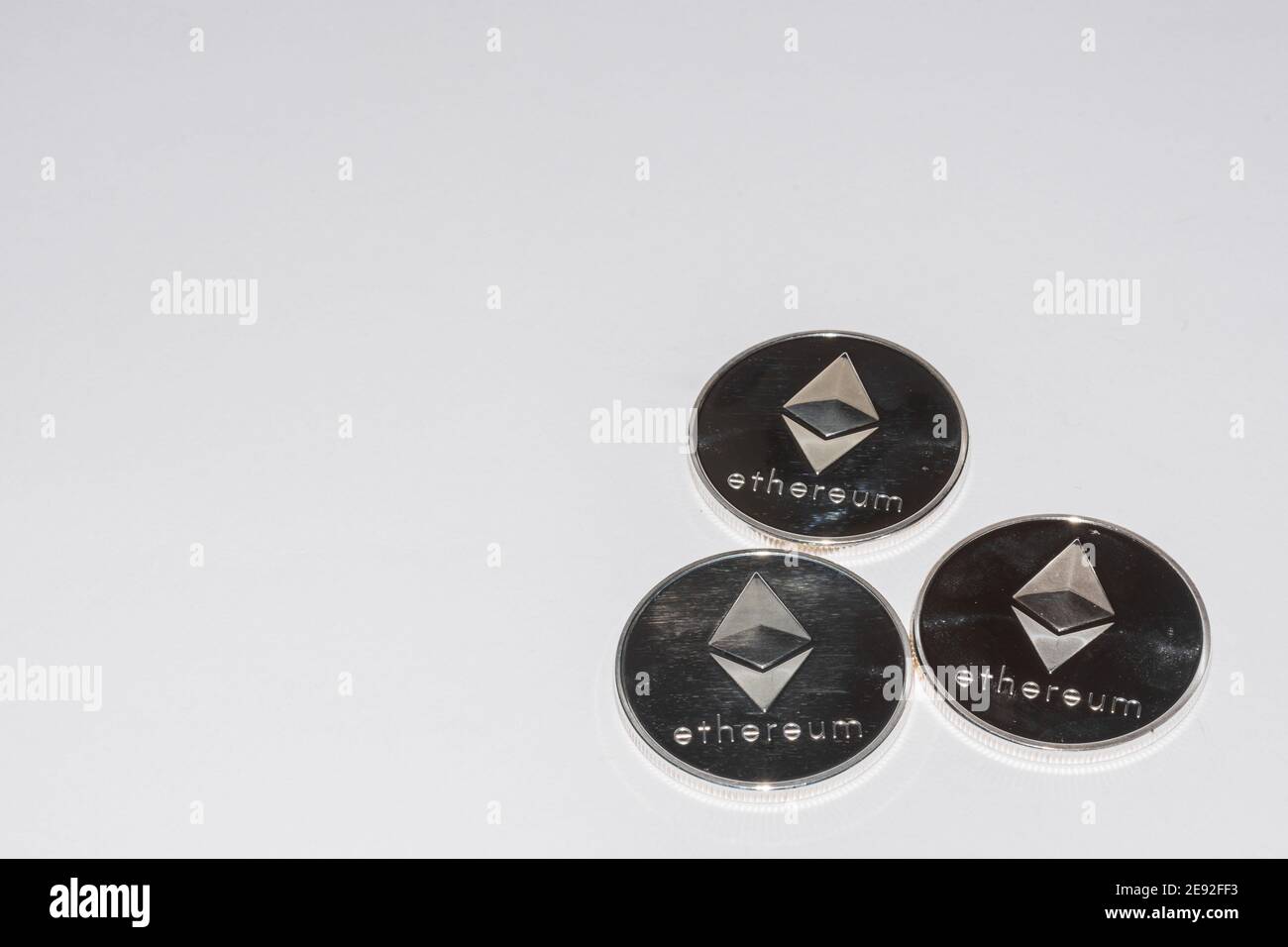 Gold silver virtual coins hi-res stock photography and images - Alamy