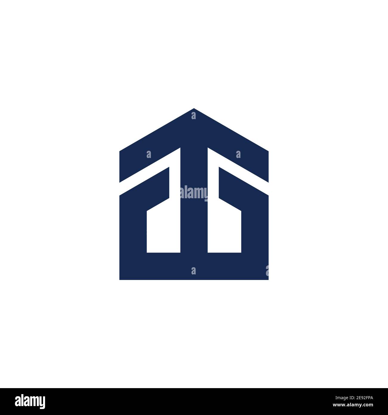 abstract home roof arrow up geometric line logo vector Stock Vector ...