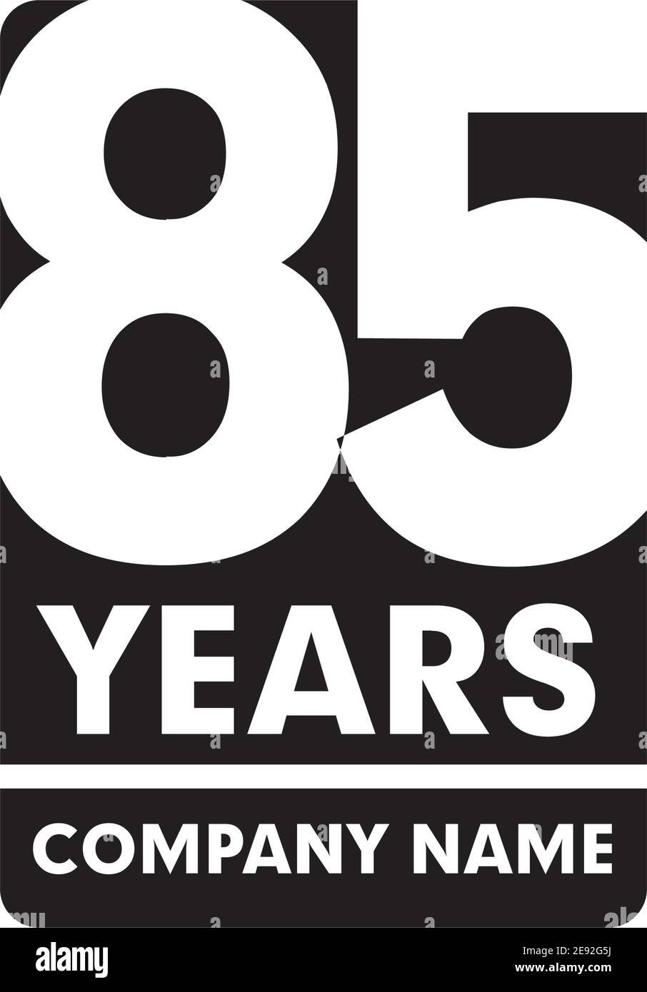 Template logo 85th anniversary Cut Out Stock Images & Pictures - Alamy