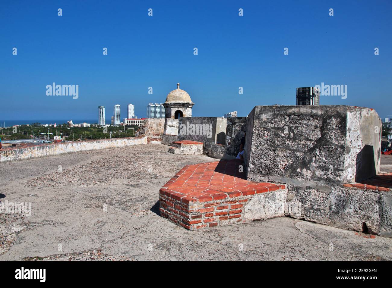 The vintage fortress Castillo de San Felipe in Cartagena, Colombia ...