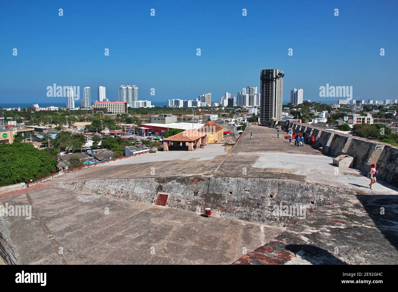 The vintage fortress Castillo de San Felipe in Cartagena, Colombia ...