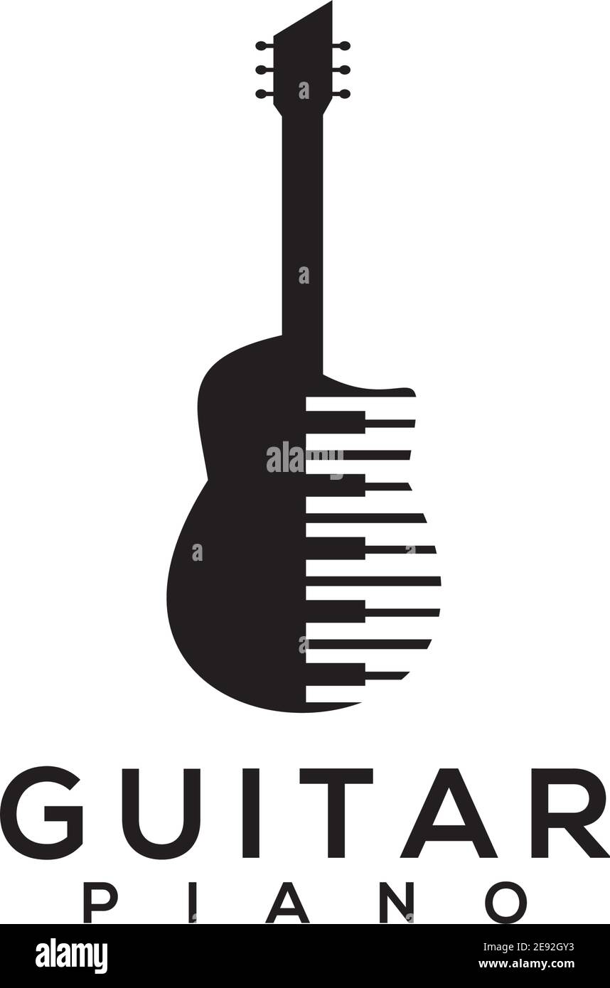 Piano guitar icon logo design vector template illustration Stock Vector ...