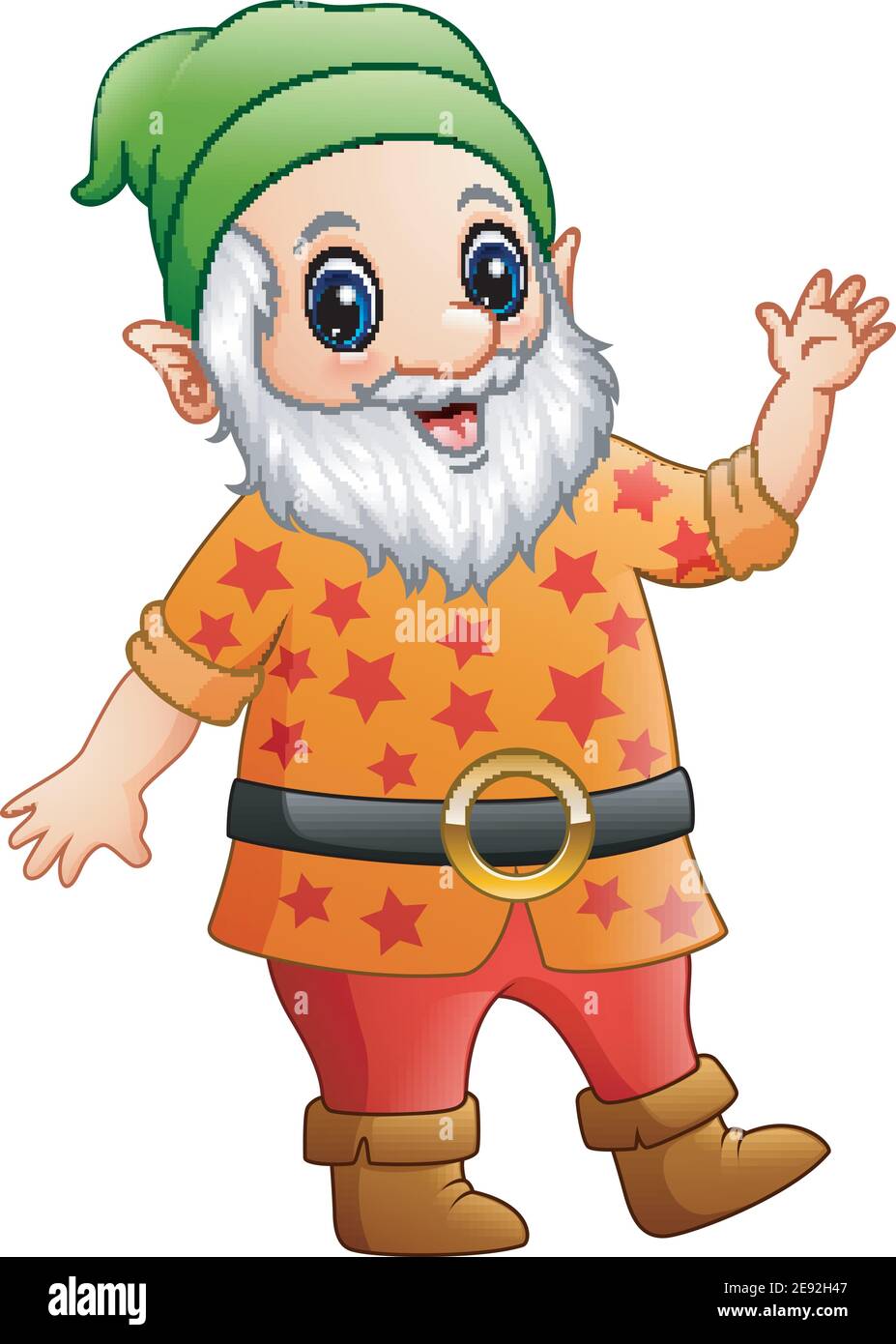 Vector illustration of Cartoon happy dwarf Stock Vector Image & Art - Alamy
