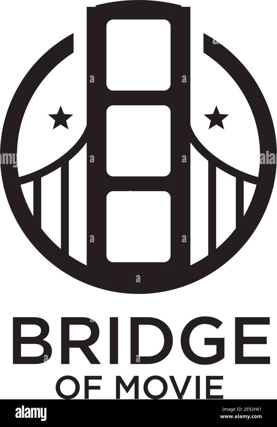 Movie maker company logo design with using bridge icon corporated with ...