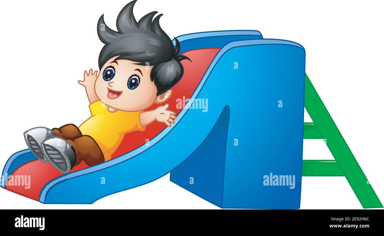 Sliding down waterslide Stock Vector Images - Alamy