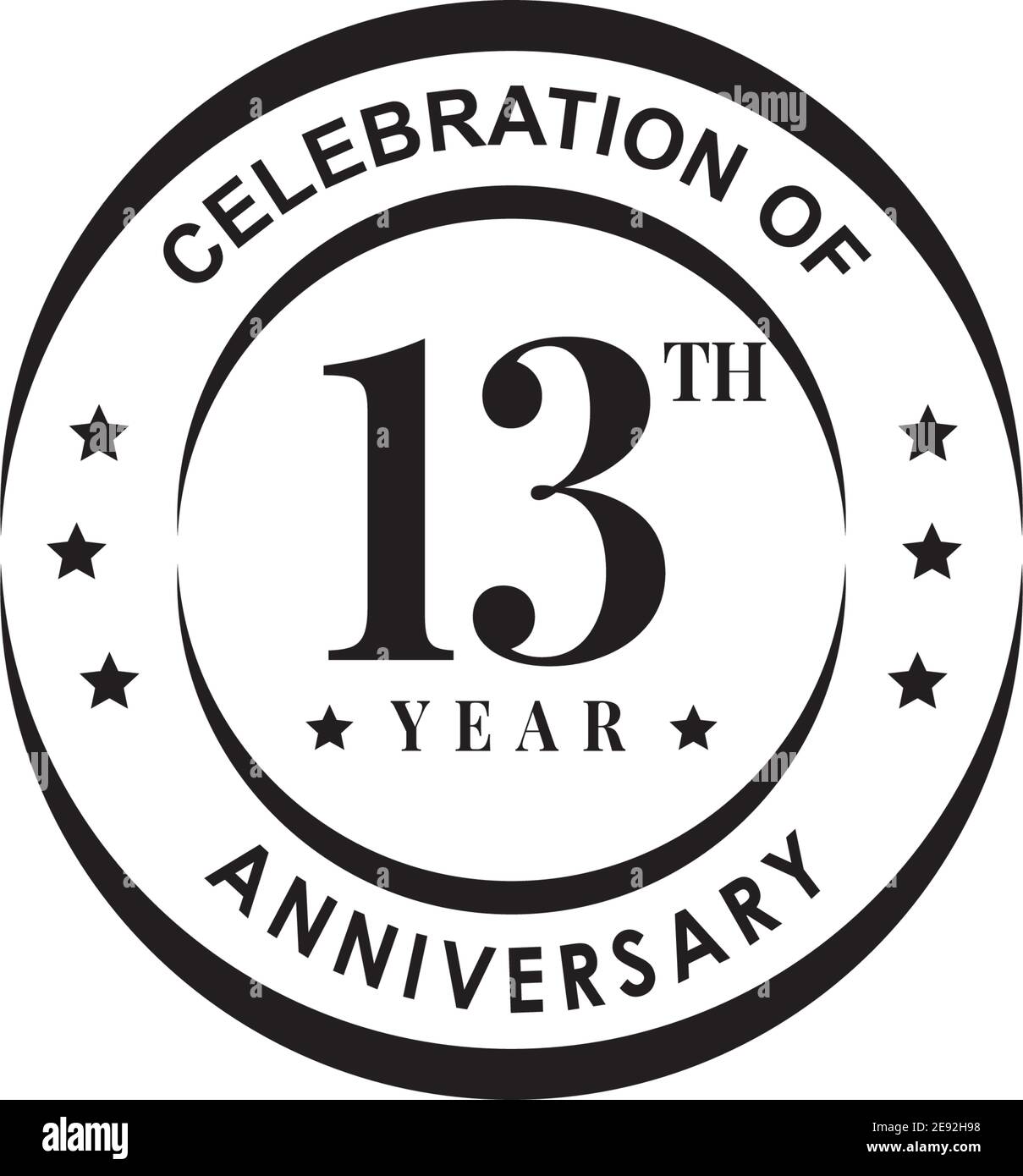 Number icon logo thirteen sign hi-res stock photography and images - Alamy