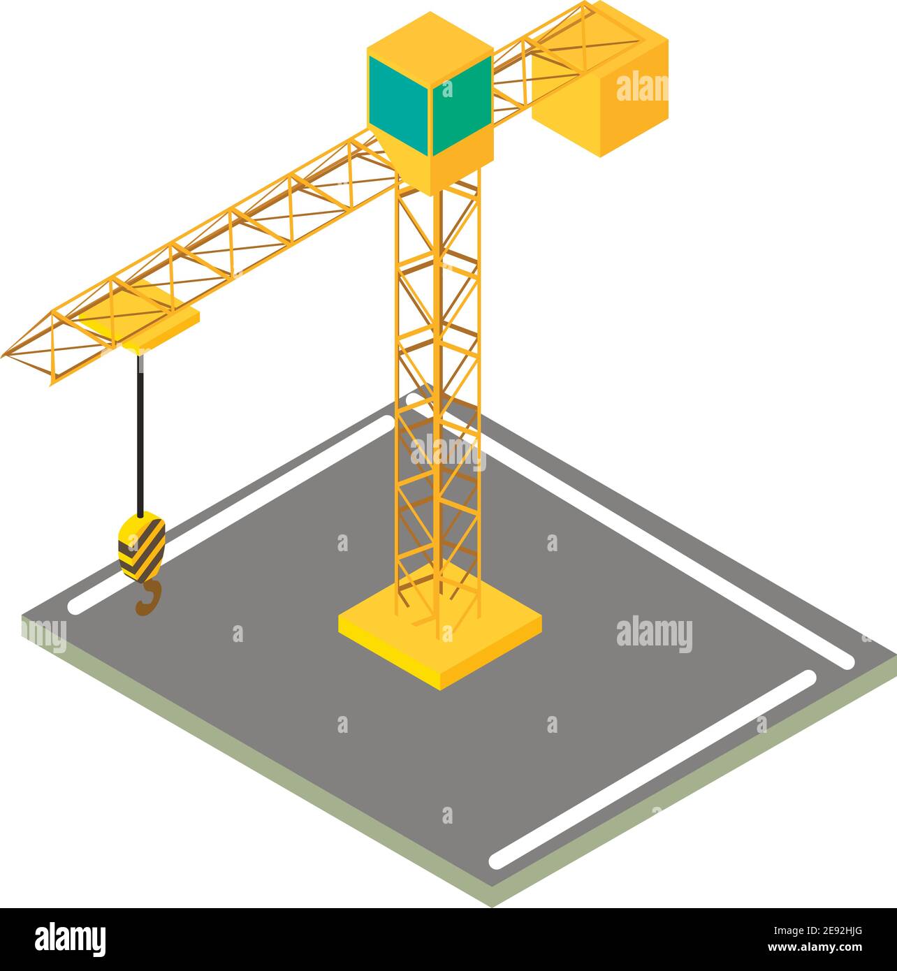 Building crane icon. Isometric illustration of building crane vector ...