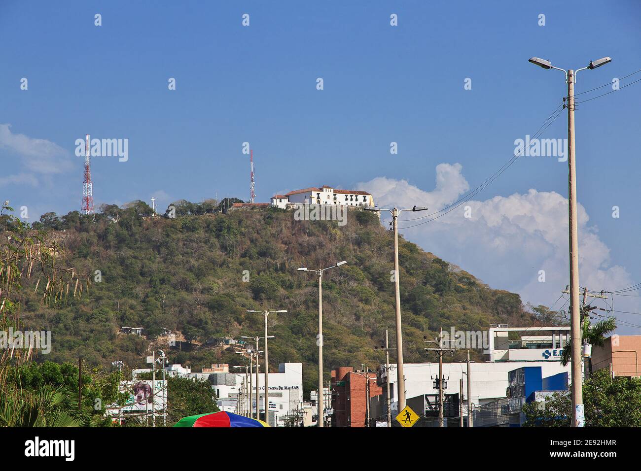 The monastery on the mountain of Cartagena, Colombia Stock Photo - Alamy