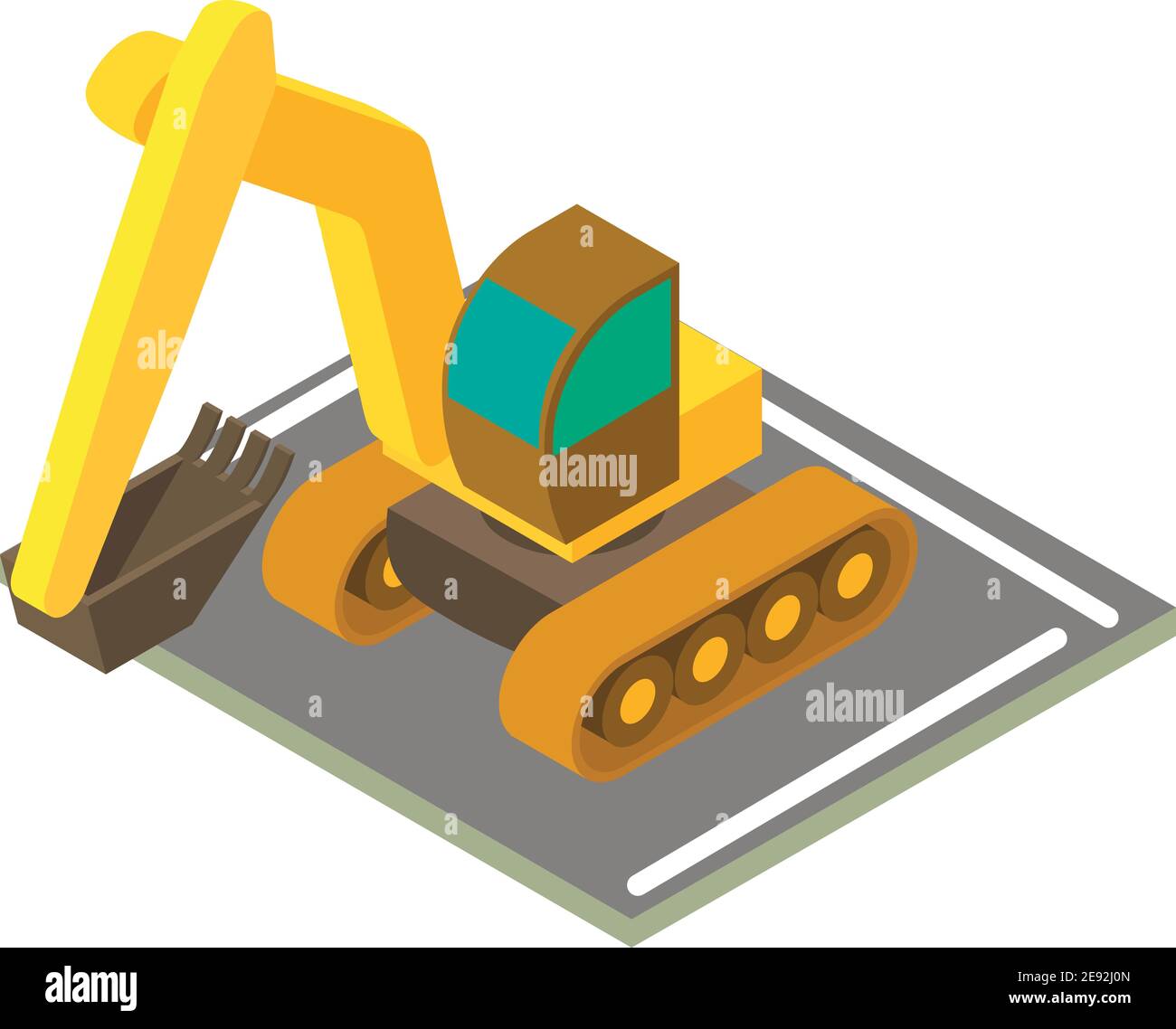 Caterpillar tracked digger Stock Vector Images - Alamy