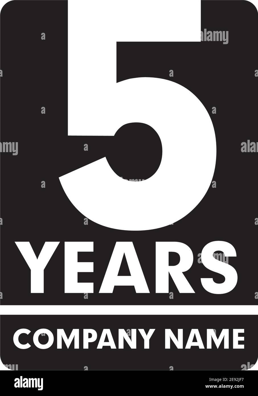 5th year anniversary logo design vector template Stock Vector Image ...